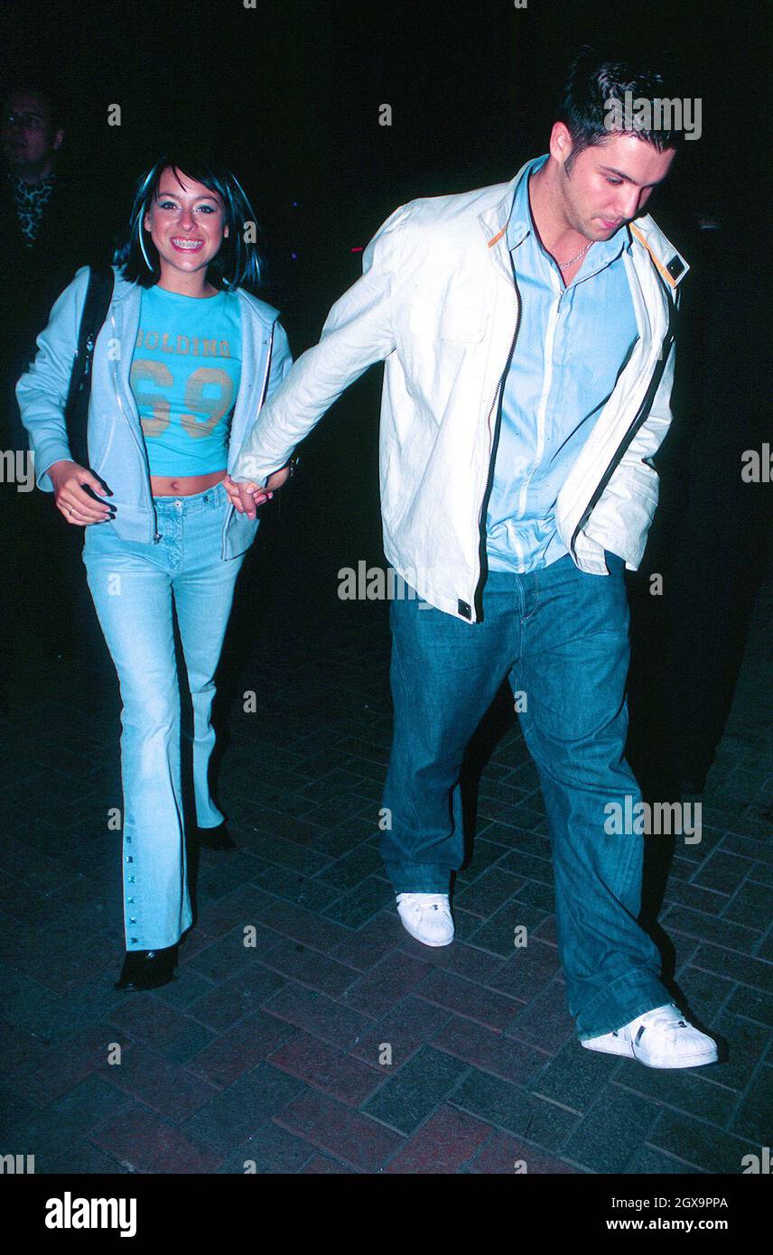Lisa from Steps and boyfriend Johnny Shentall out in London Stock Photo ...