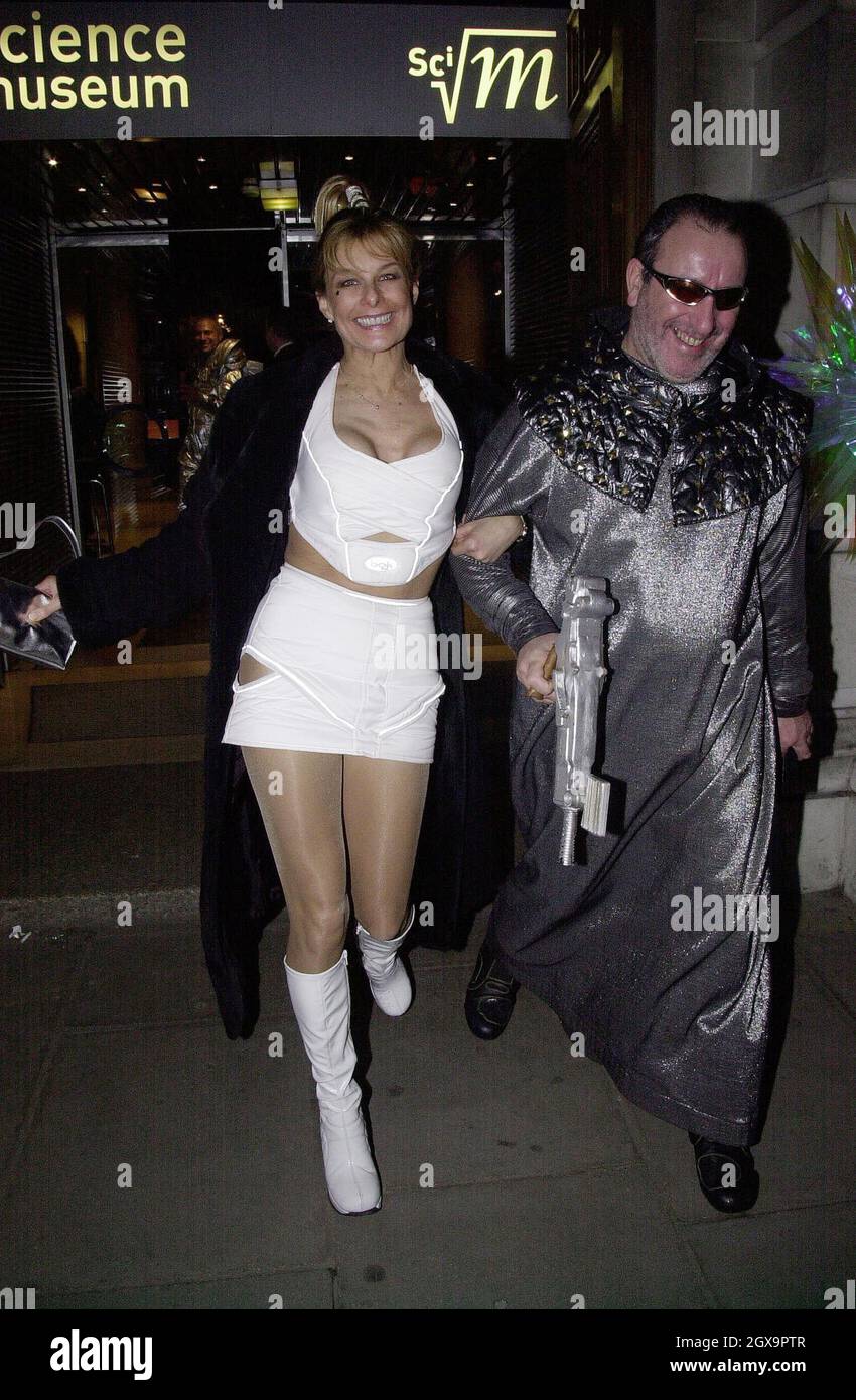 Ex page three model Jilly Johnson leaves a charity auction at the ...