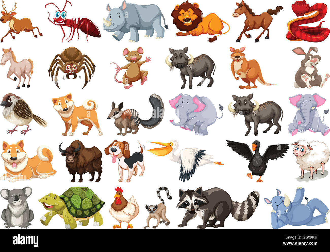 Set of different animal Stock Vector Image & Art - Alamy