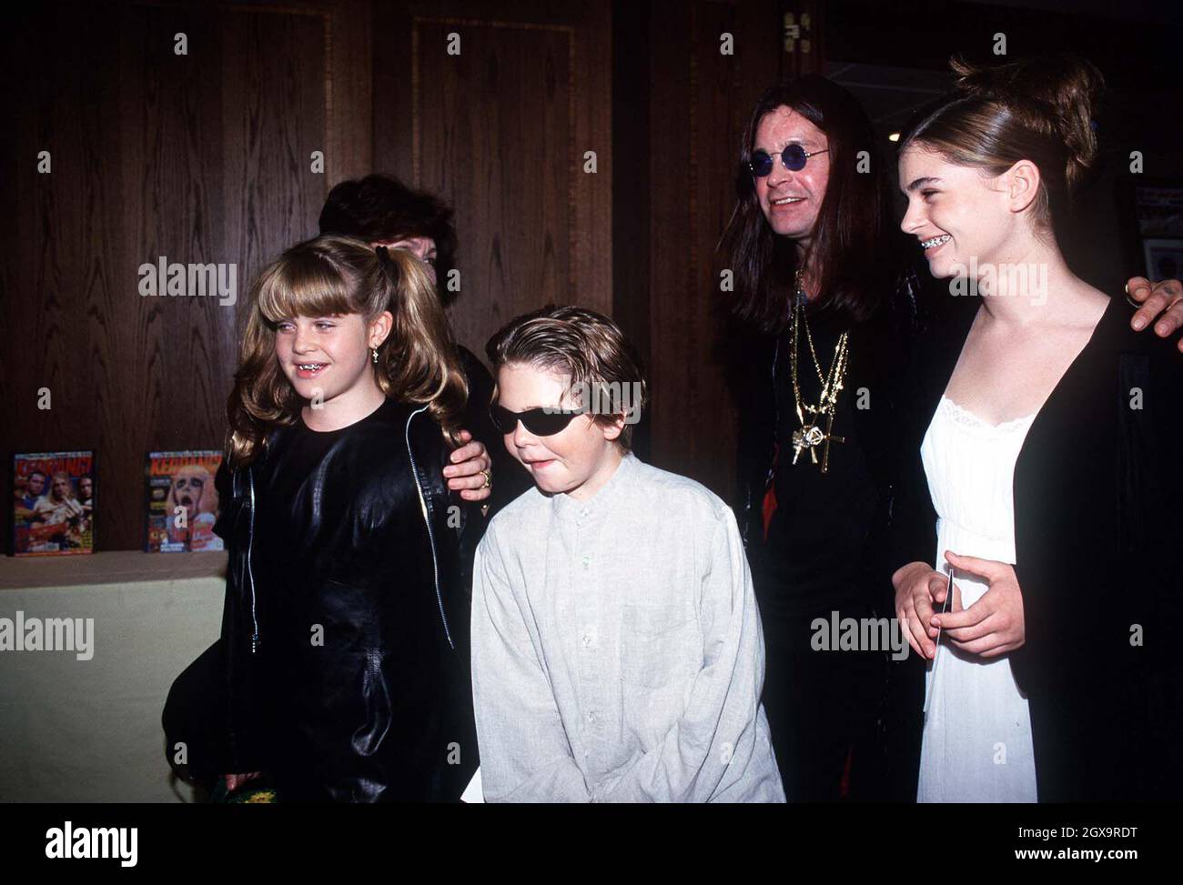 Ozzy Ozbourne and kids L-R Kelly, Jack and Aimee at the kerrang awards ...