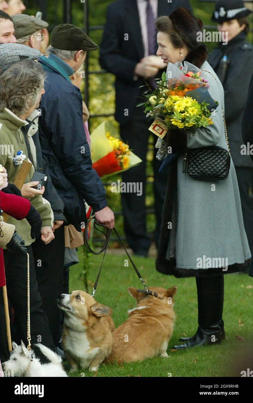 The Princess Royal (right) talks with wellwishers as she leaves from St ...