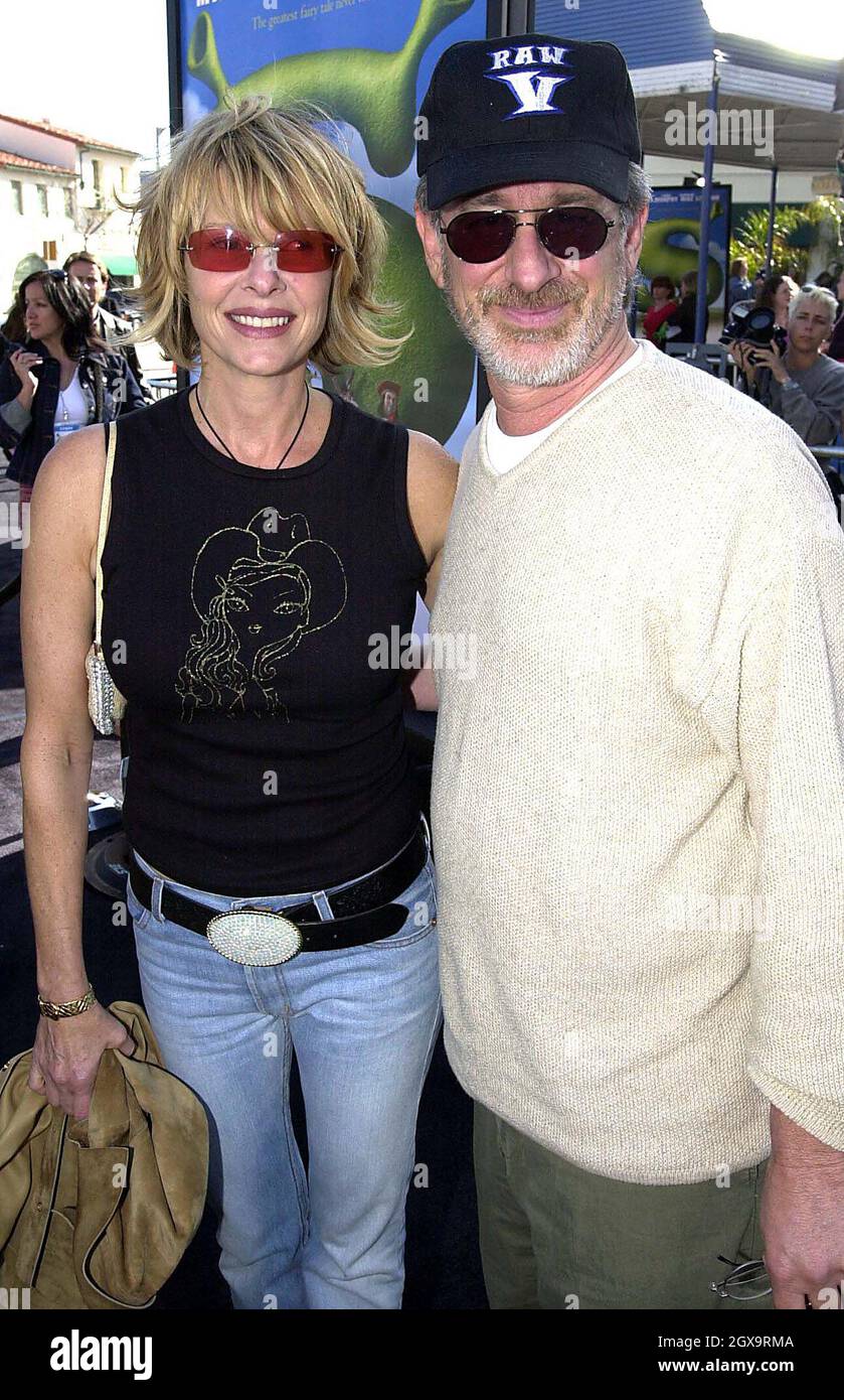 Kate Capshaw & Steven Spielberg at the Dreamworks premiere of Shrek in ...