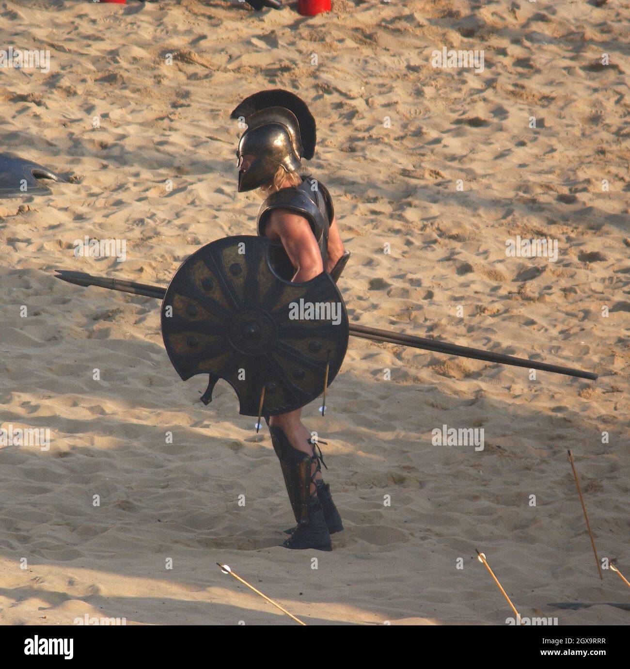 Brad Pitt on the set of Troy in Malta Stock Photo - Alamy