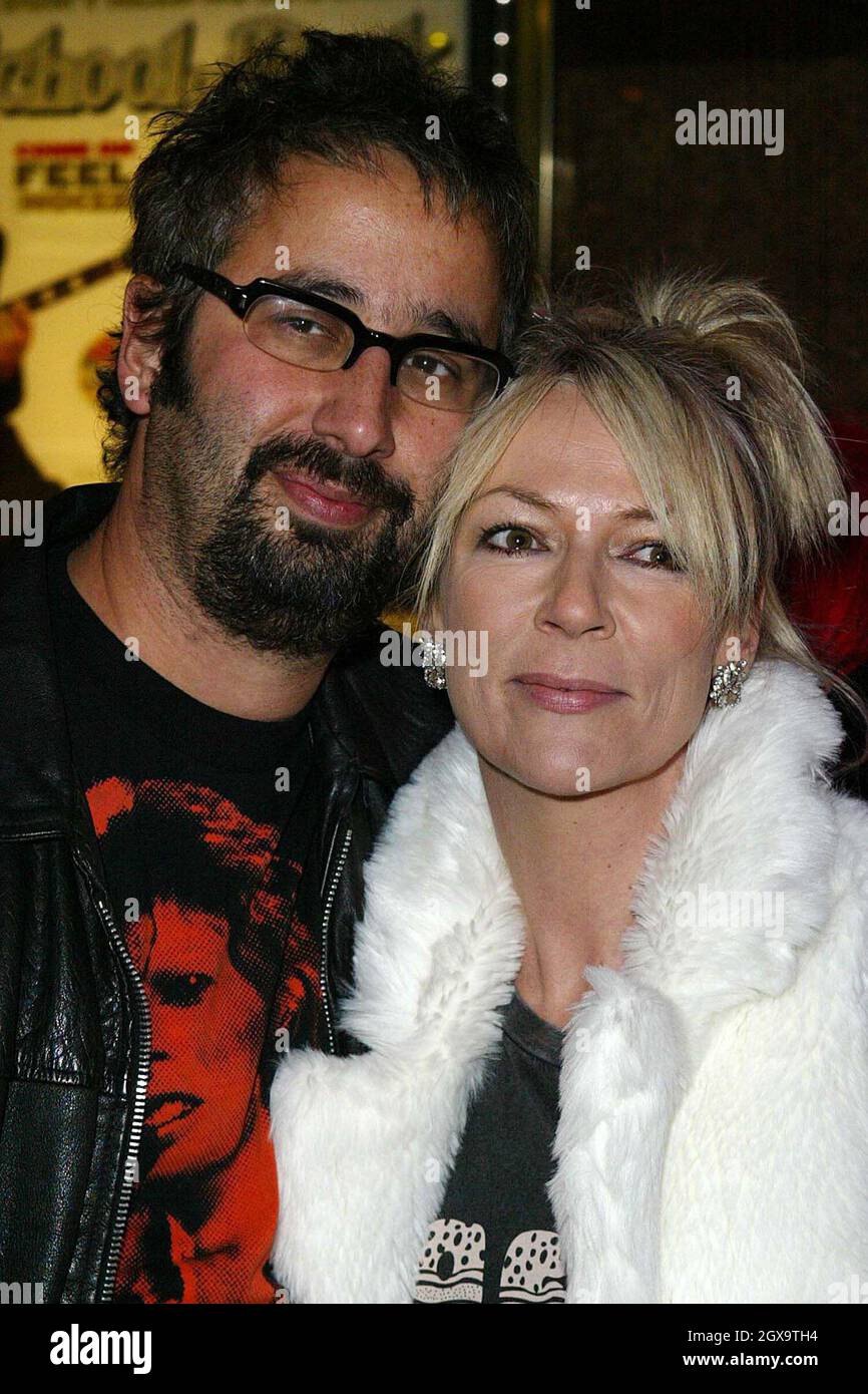 David Baddiel and his wife at the European premiere of 'School of Rock ...