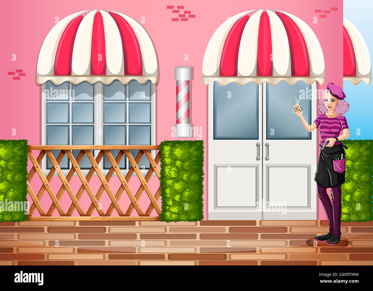 Entrance of restaurant Stock Vector Images - Alamy