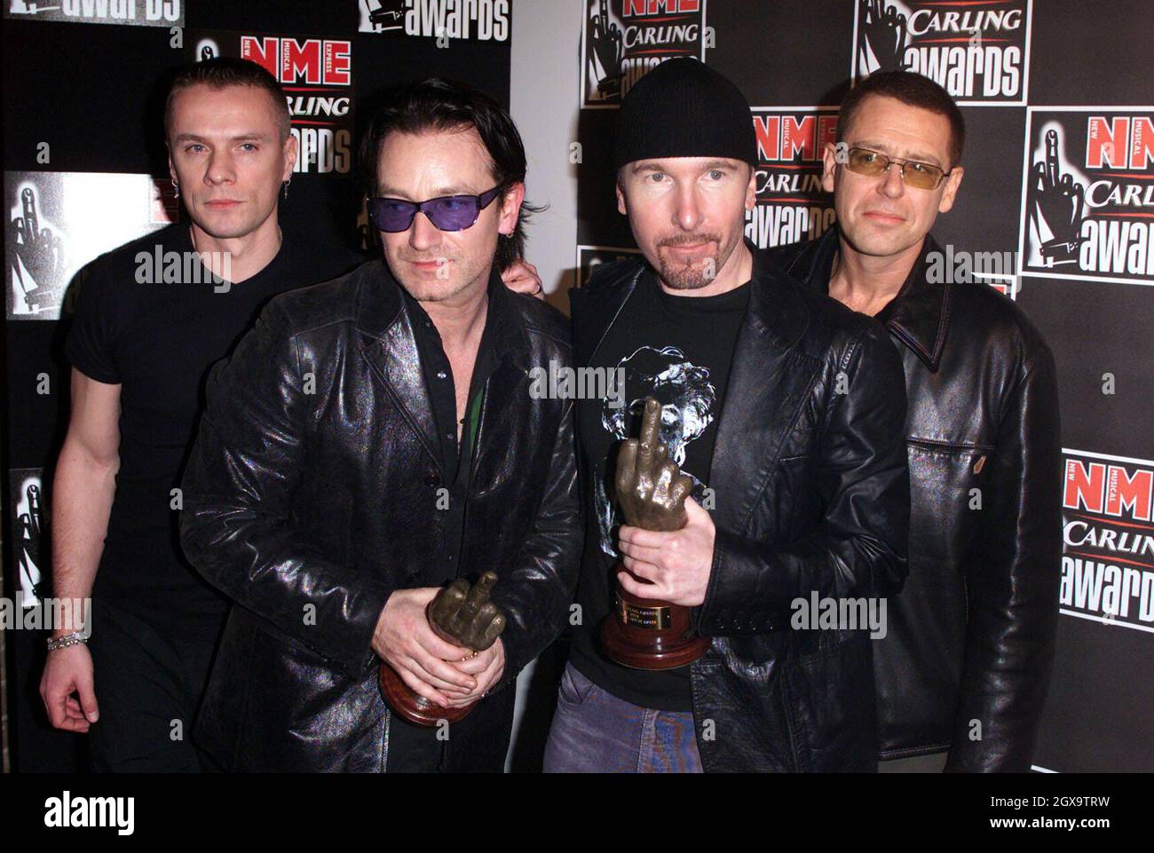 IRISH ROCKERS U2 AT THE NME AWARDS Stock Photo - Alamy