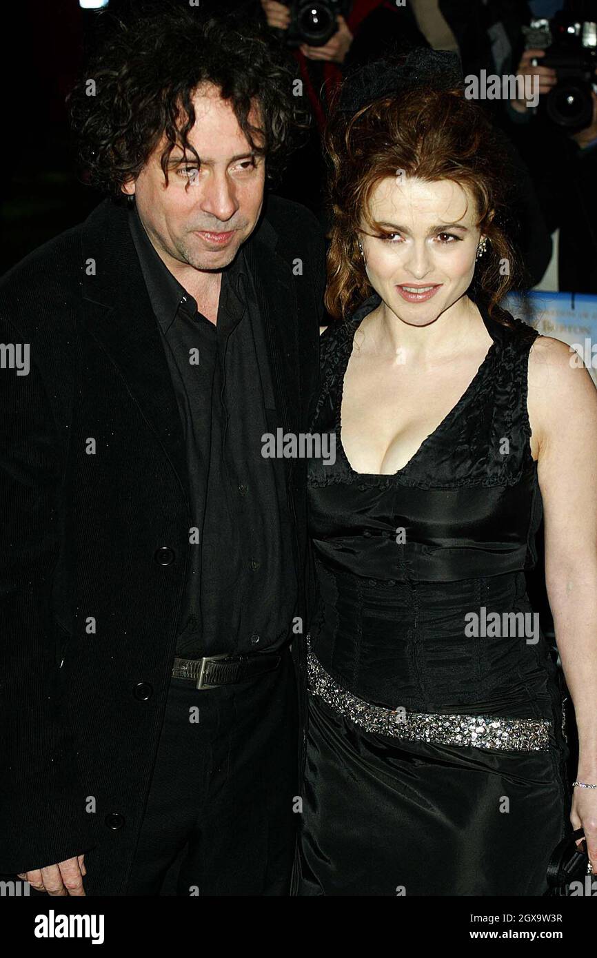 Helena Bonham Carter and Tim Burton at the premiere of Big Fish at the ...