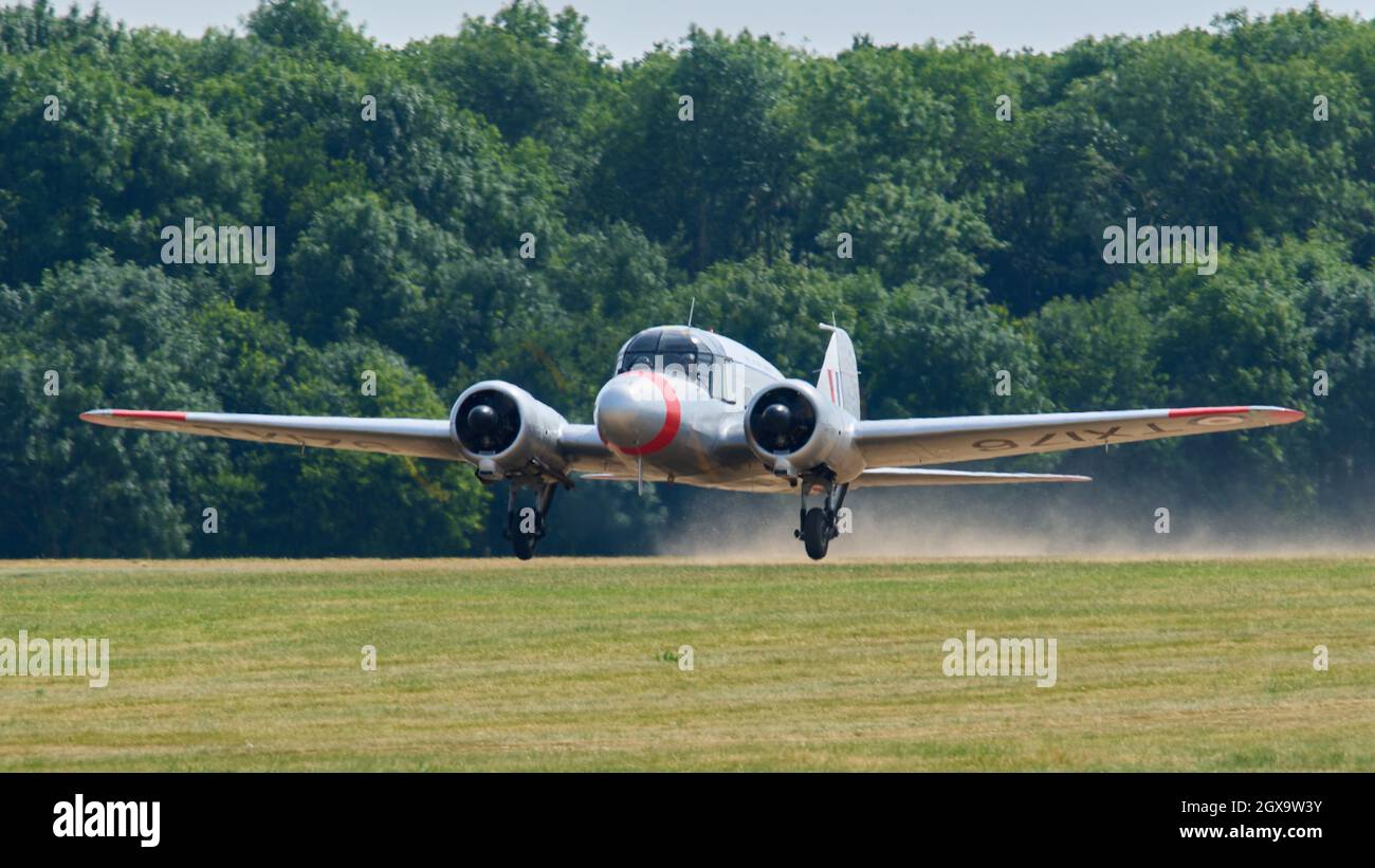 The Avro Anson displays at Old Warden Stock Photo - Alamy