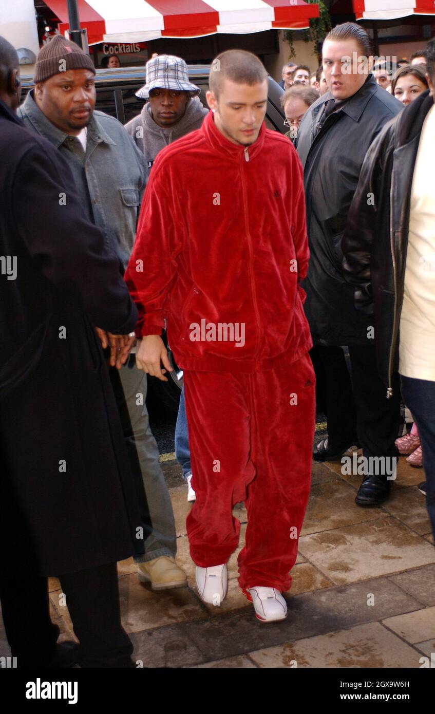 Justin Timberlake leaves Planet Hollywood in Leicester Square after ...