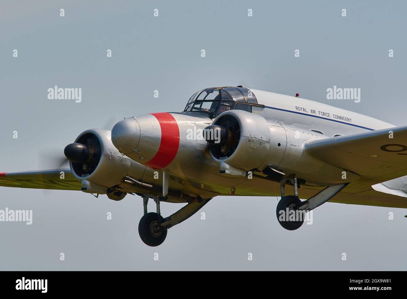 The Avro Anson displays at Old Warden Stock Photo - Alamy