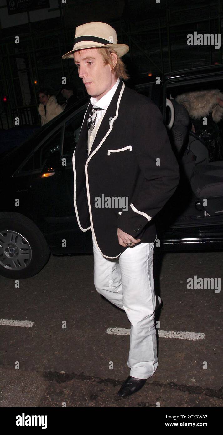Rhys Ifans at Claridges for super model Kate Moss' 30th Birthday. The ...