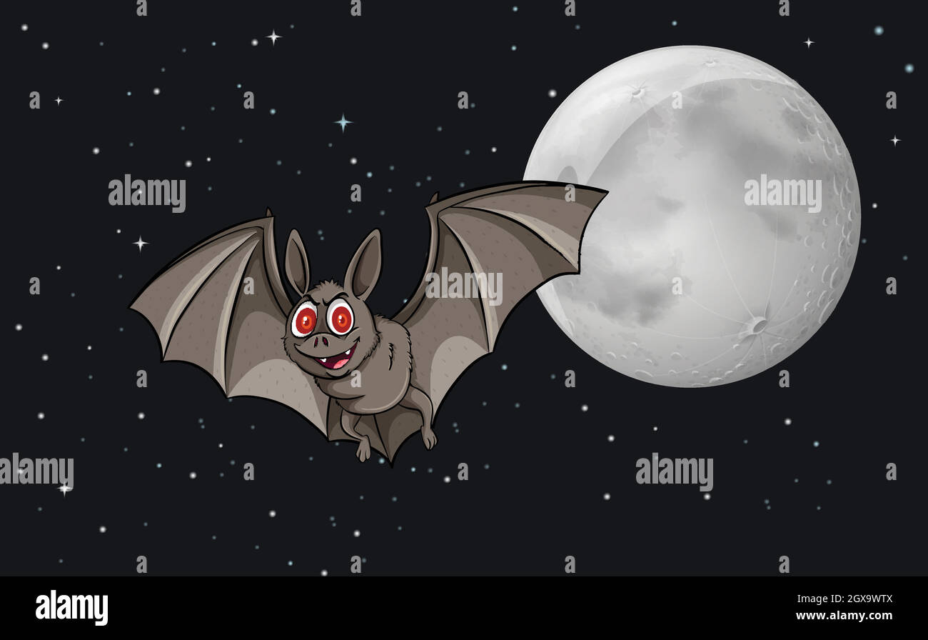 Moon evening sky Stock Vector Images - Alamy