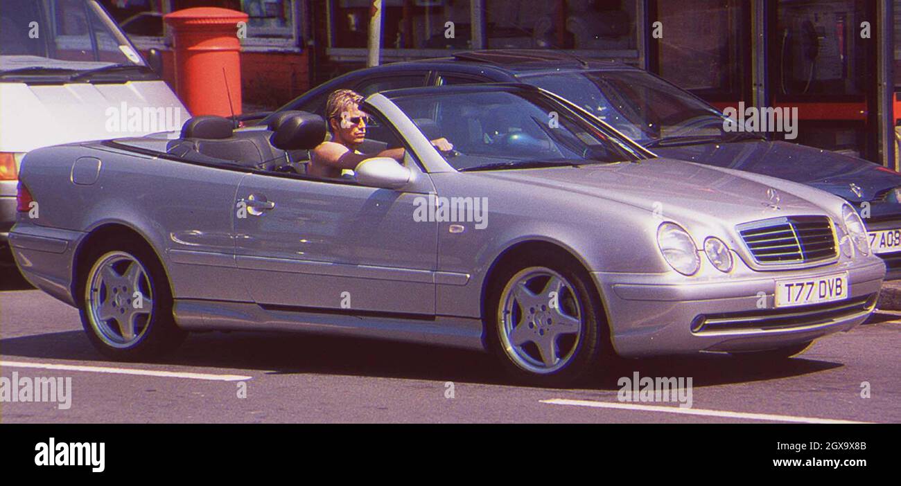 David Beckham in his mercedes car Stock Photo - Alamy