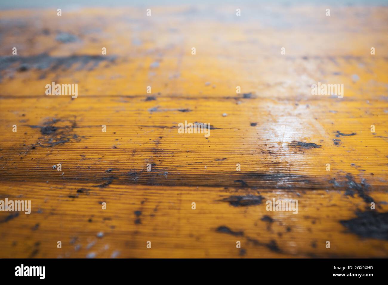 Old wooden texture. Rustic yellow wood background with texture in close ...