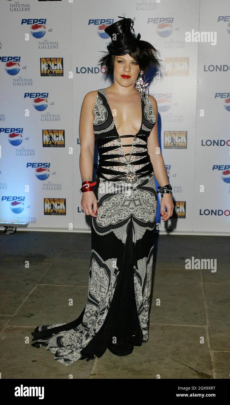 Pink at the National Gallery in London where she launched the new Pepsi ...