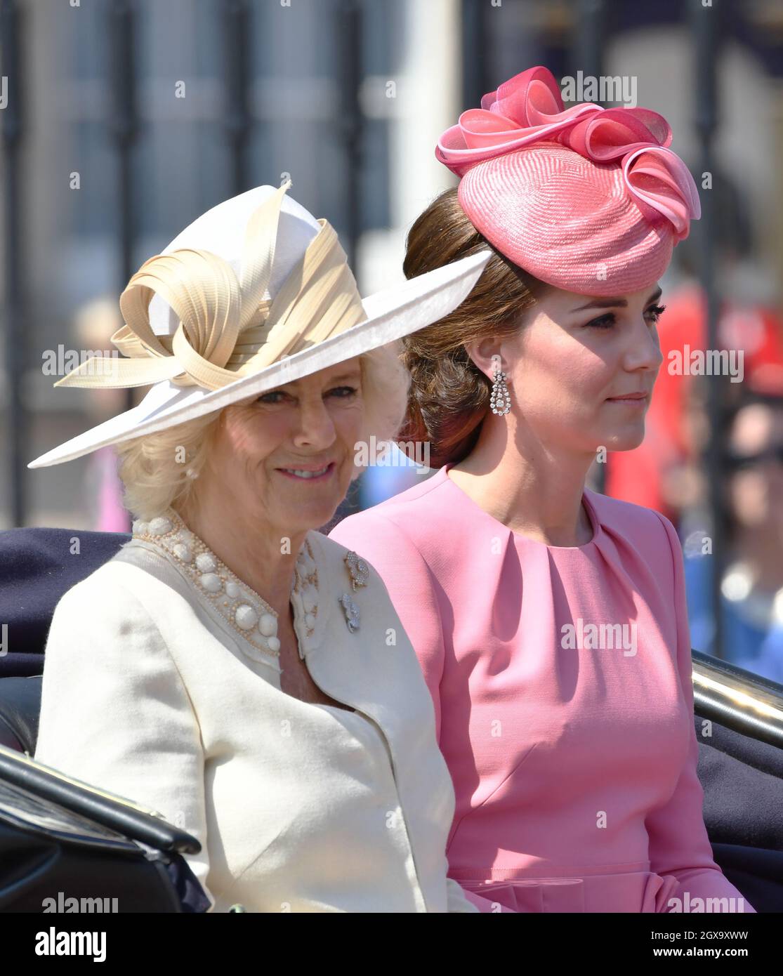 Camilla, Duchess of Cornwall and Catherine, Duchess of Cambridge leave ...