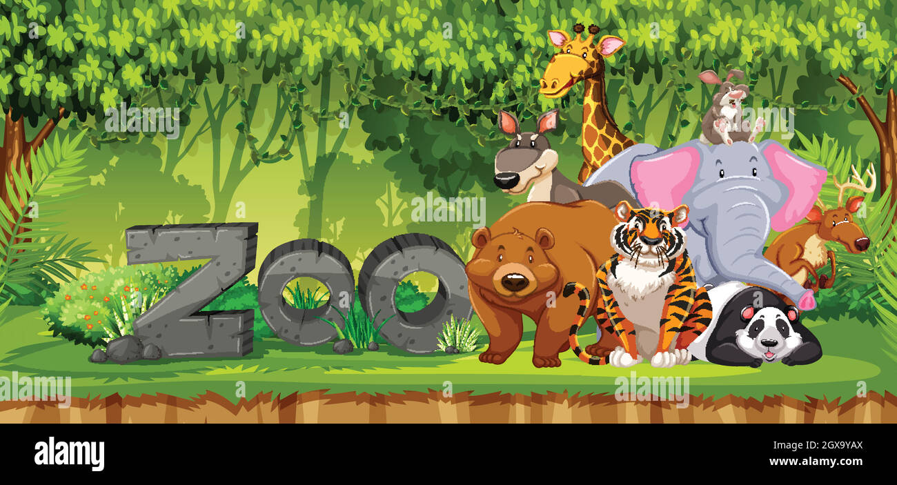Set forest animals in Stock Vector Images - Alamy