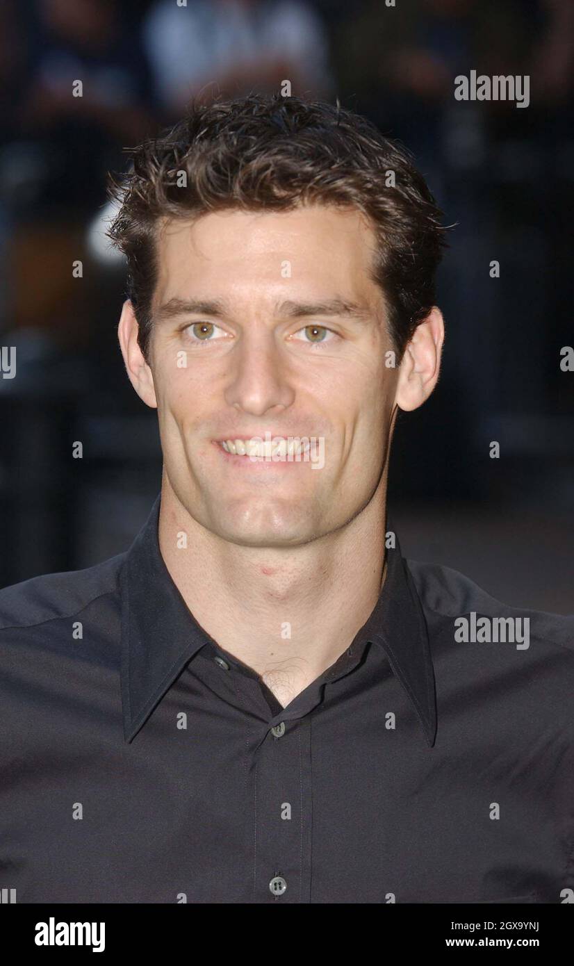 British F1 Jaguar Driver Mark Webber at the European Premiere of ...