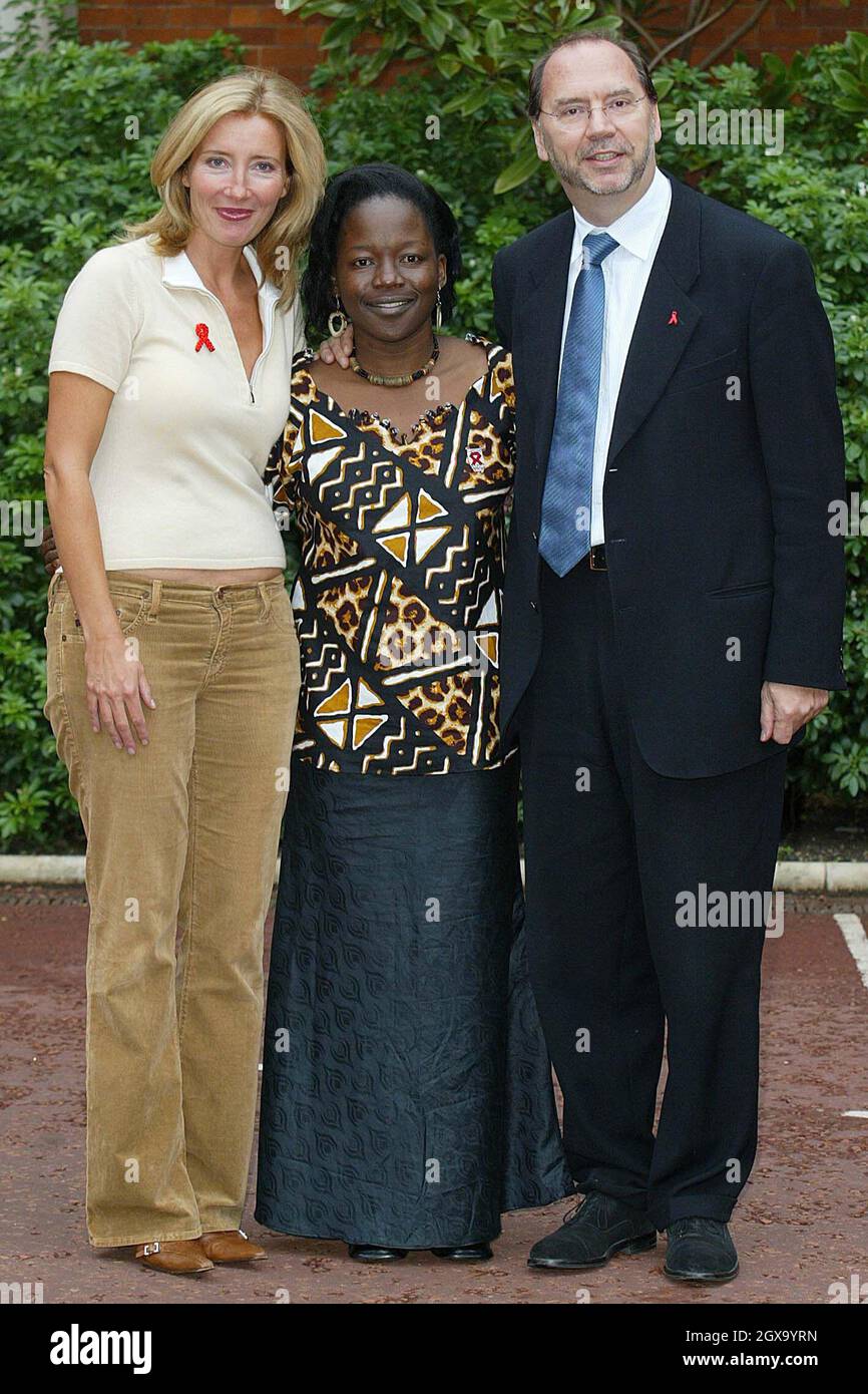 Emma Thompson, Ludfine Anyango and Dr Peter Piot at the Global ...