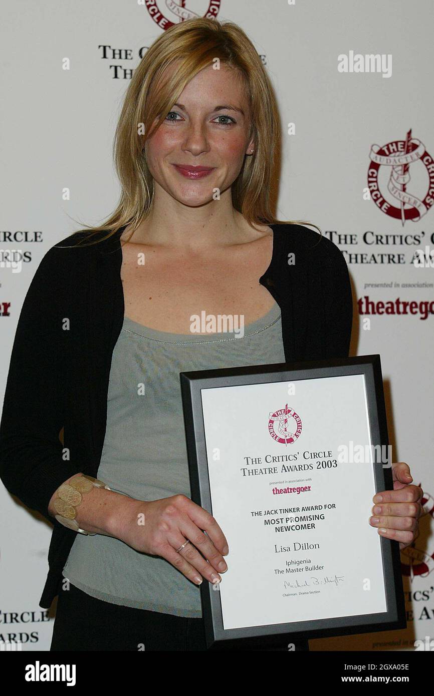 Lisa Dillon at the Critics' Circle Theatre Awards 2003. Â©claude haller ...