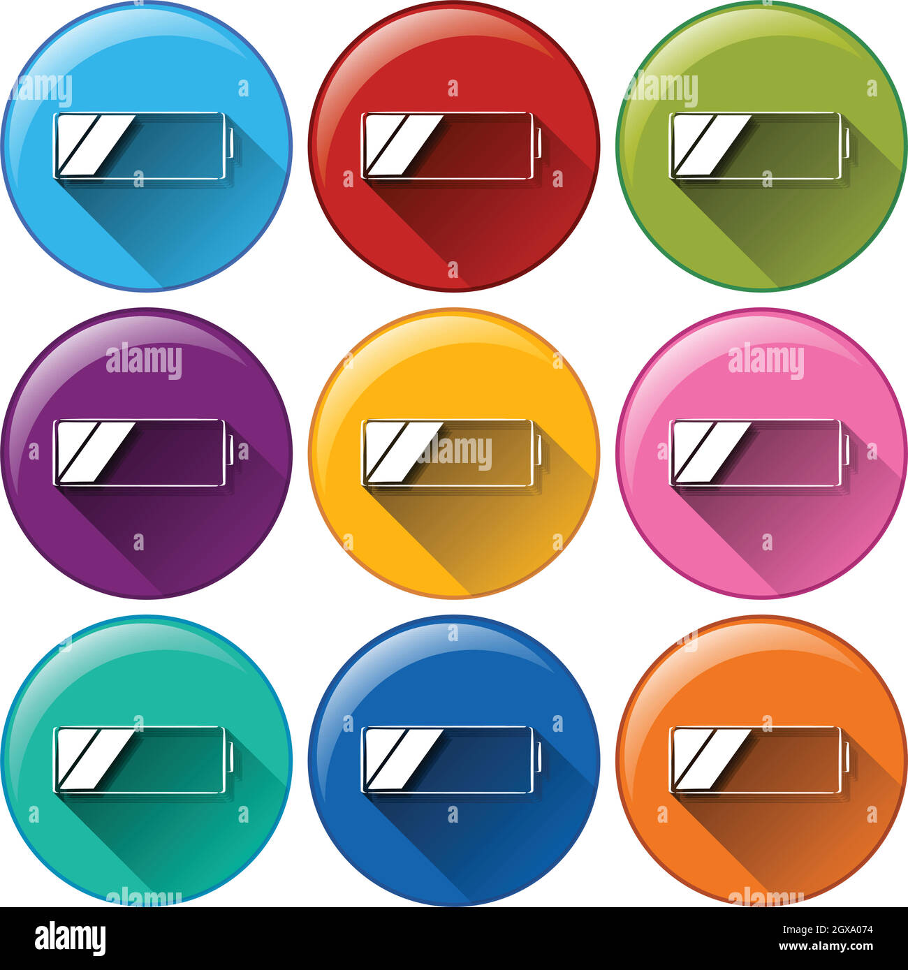Battery icons Stock Vector Images - Alamy