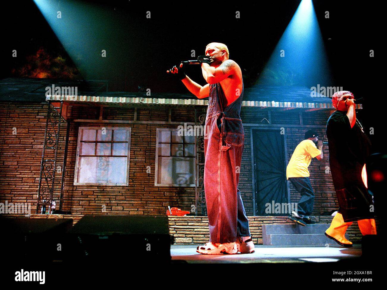 Eminem performing live in Manchester Stock Photo - Alamy
