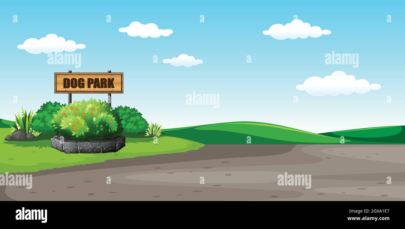 A Dog park scene Stock Vector Image & Art - Alamy