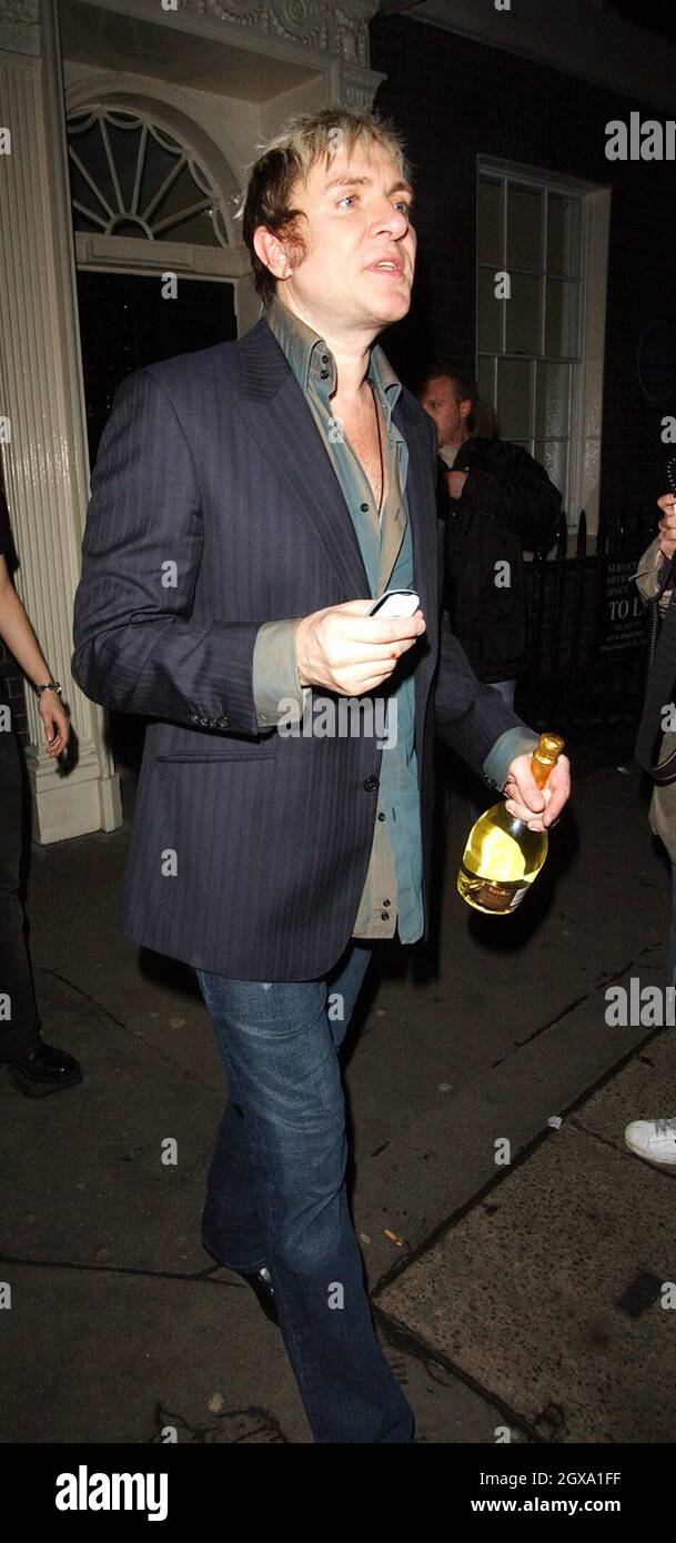 Simon Le Bon at Duran Duran's afterparty at Adams Street, London Stock ...