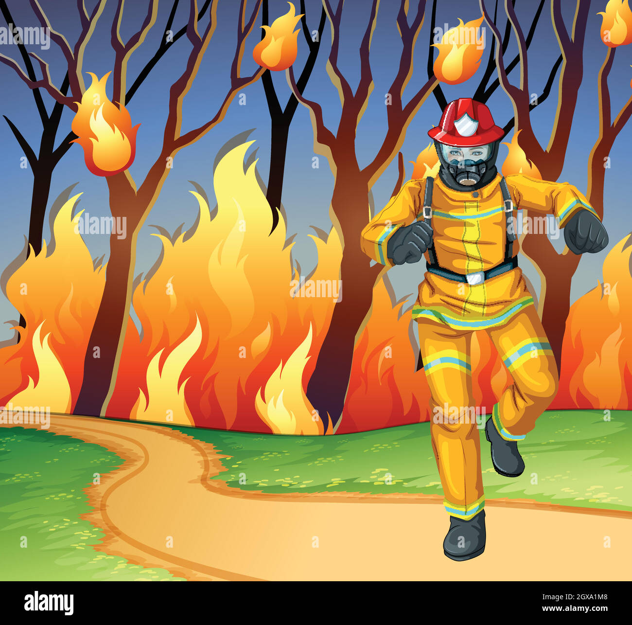 Firemen drawing Stock Vector Images - Alamy