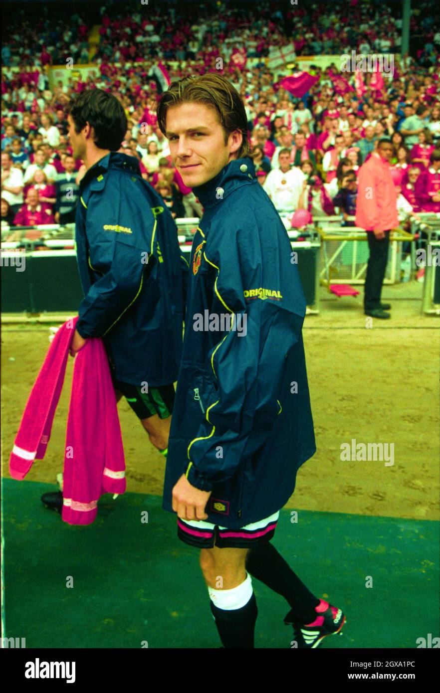 David Beckham at a charity shield game Stock Photo - Alamy