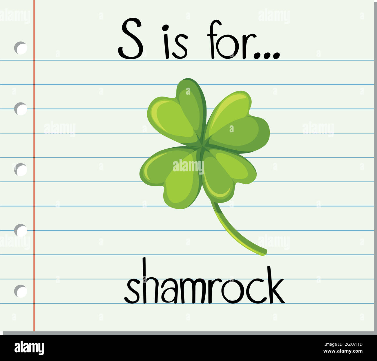 Flashcard letter S is for shamrock Stock Vector Image & Art - Alamy