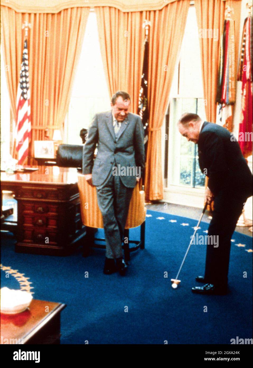 Bob Hope and President Richard Nixon. Full length Stock Photo - Alamy