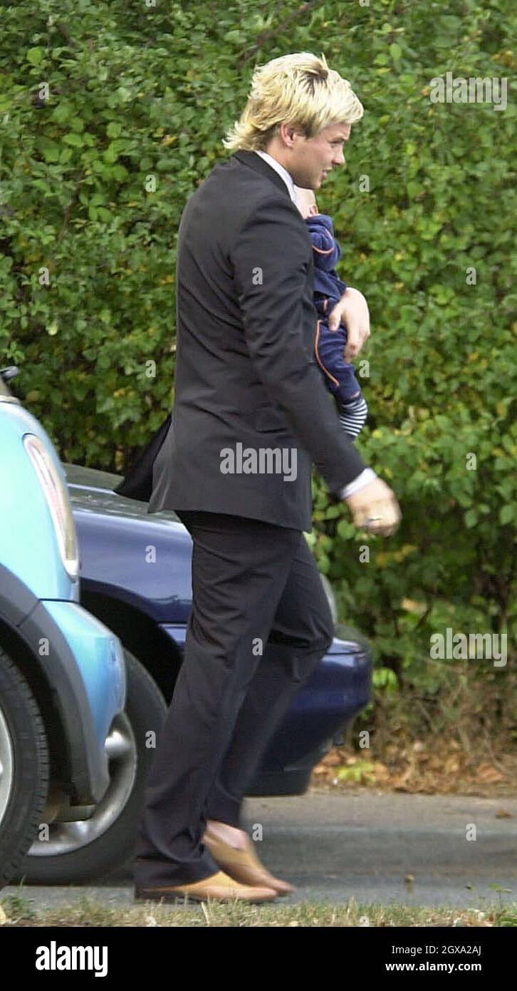 Jade goody back with partner Jeff Brazier attend the christening of ...