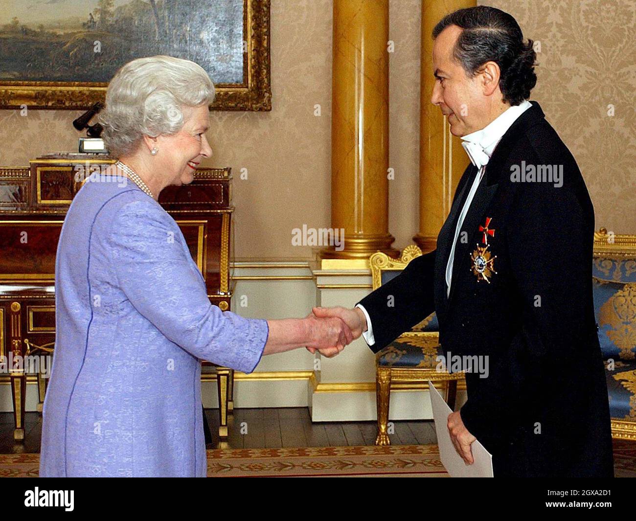 Britain's Queen Elizabeth II receives his Excellency the Ambassador of ...
