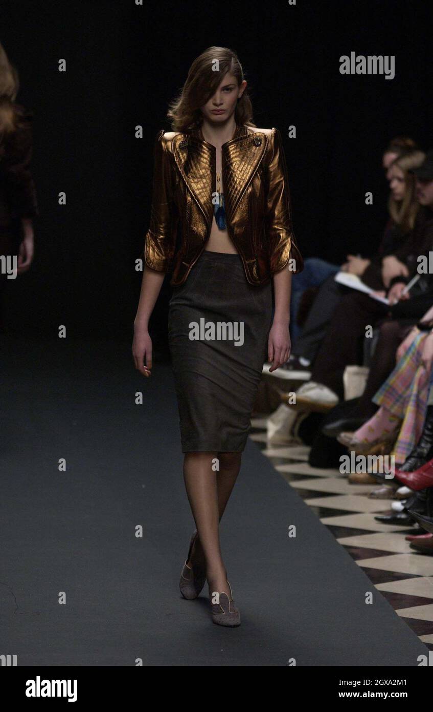 Model on the catwalk for Giles Fashion Show as part of London Fashion ...