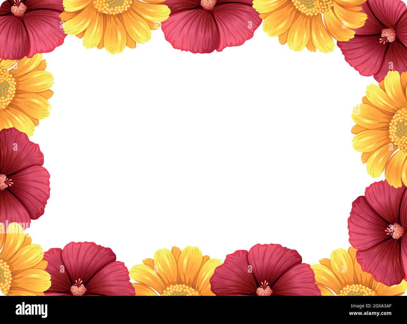 Frame and flower Stock Vector Images - Alamy