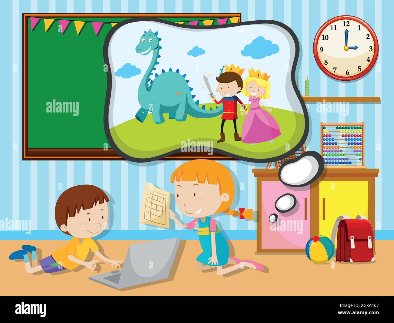 Classroom role play Stock Vector Images - Alamy
