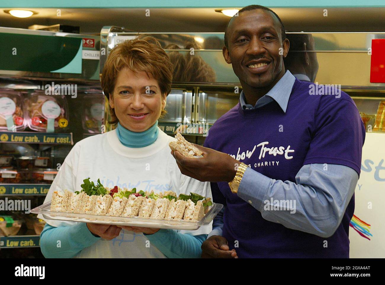 Lindford Christie and Anna Maria Ashe at the Rainbow trust with Benjys ...