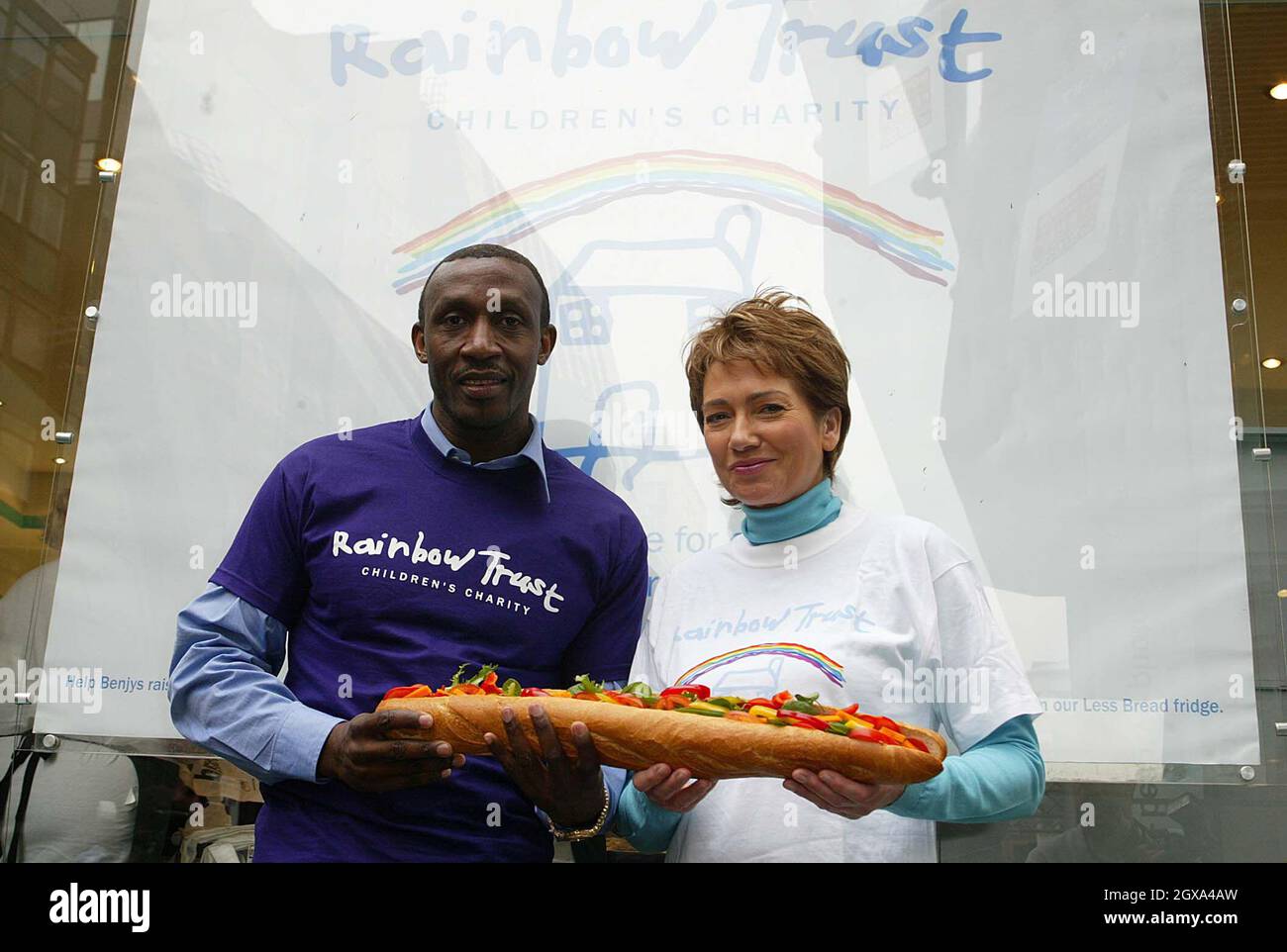 Lindford Christie and Anna Maria Ashe at the Rainbow trust with Benjys ...