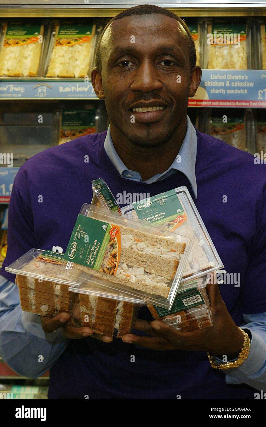 Lindford Christie and Anna Maria Ashe at the Rainbow trust with Benjys ...