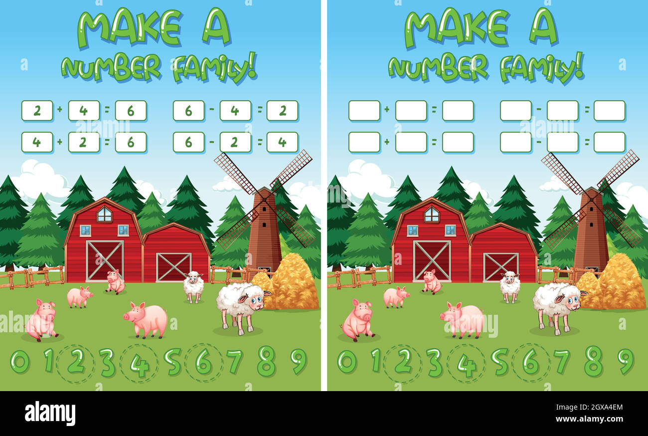 Make a number family Stock Vector Image & Art - Alamy