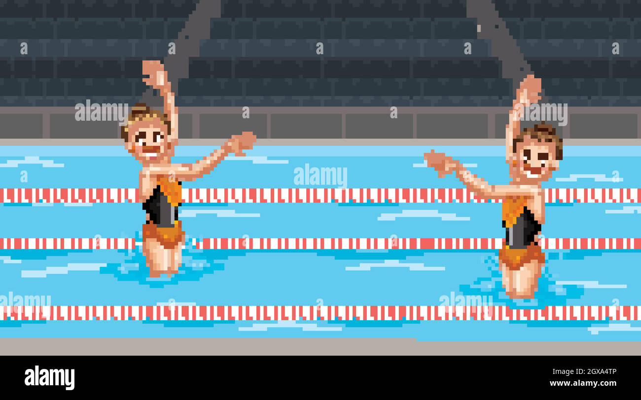 Dancing water girls Stock Vector Images - Alamy