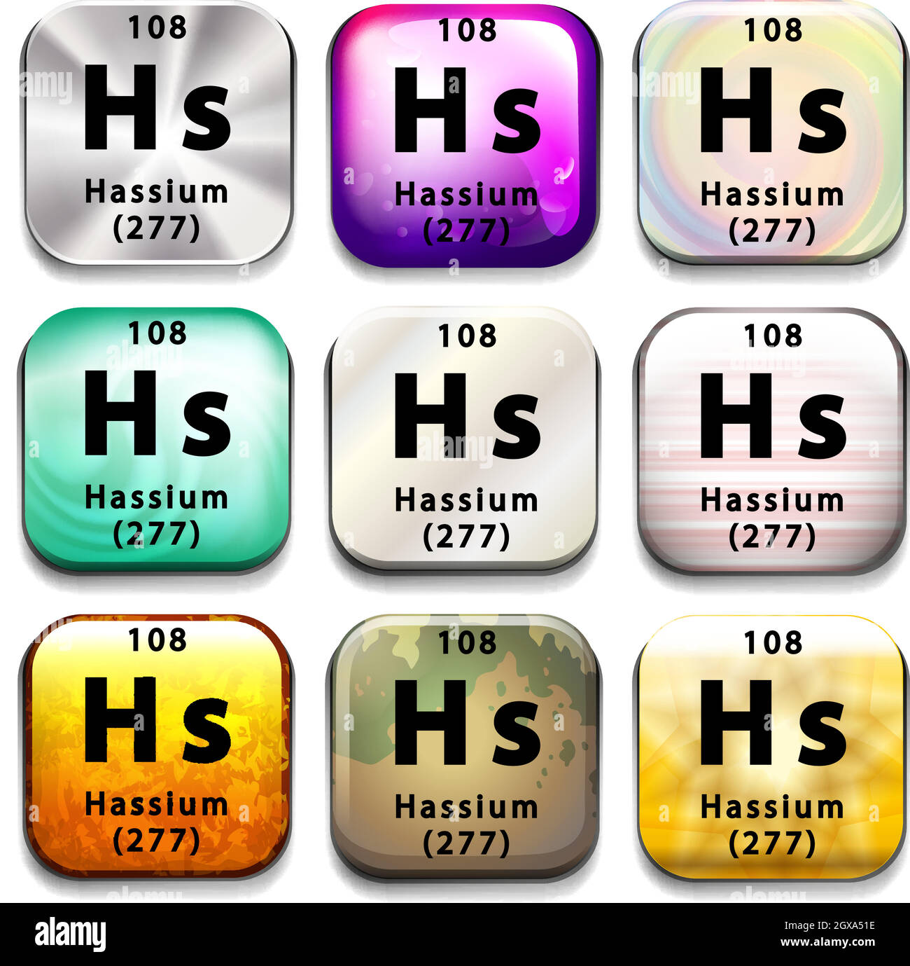Periodic table of chemical elements Stock Vector Images - Alamy