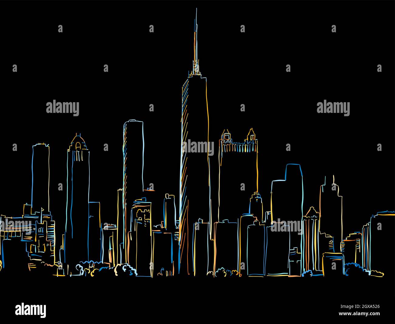 Chicago historic district Stock Vector Images - Alamy