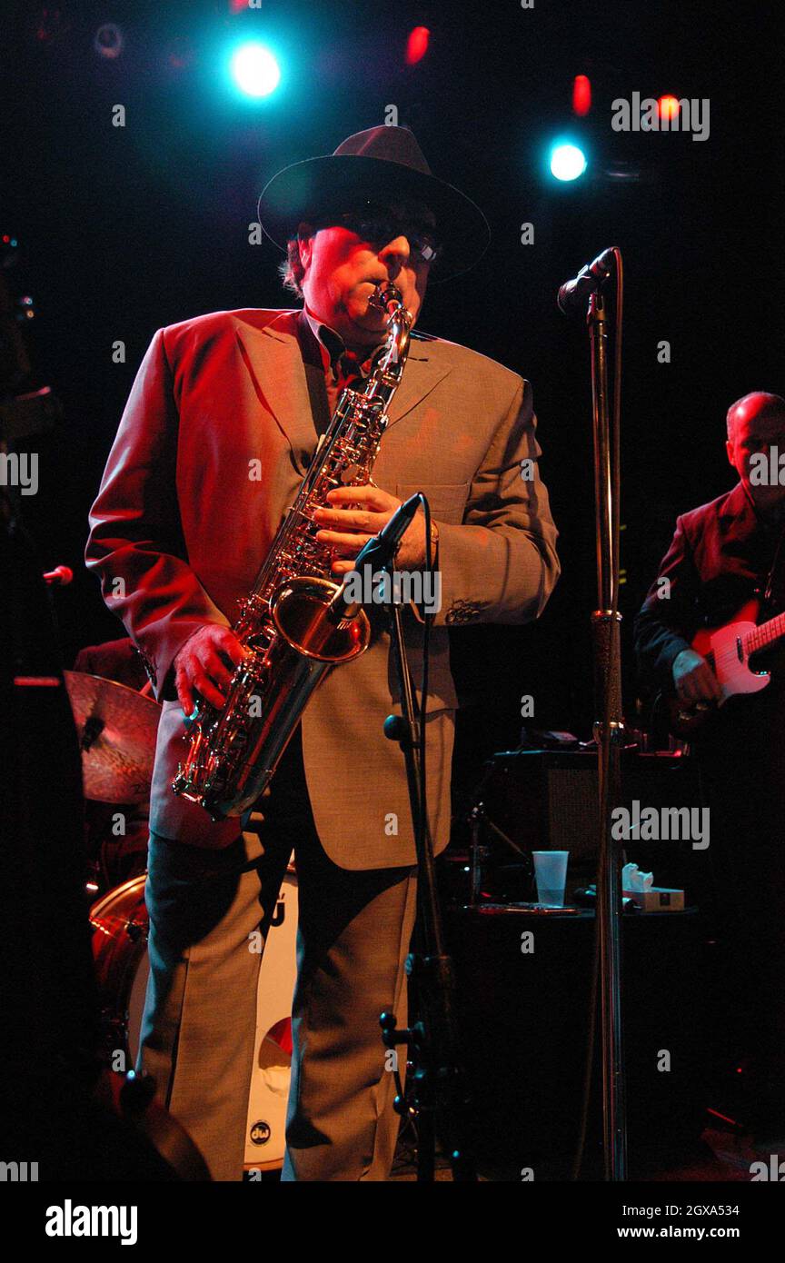 Van Morrison performing live at the Irving Plaza Stock Photo - Alamy