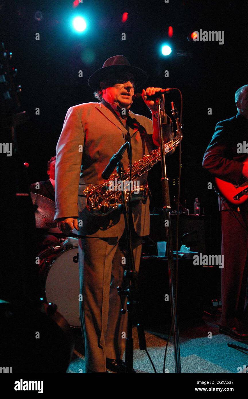 Van Morrison performing live at the Irving Plaza Stock Photo - Alamy