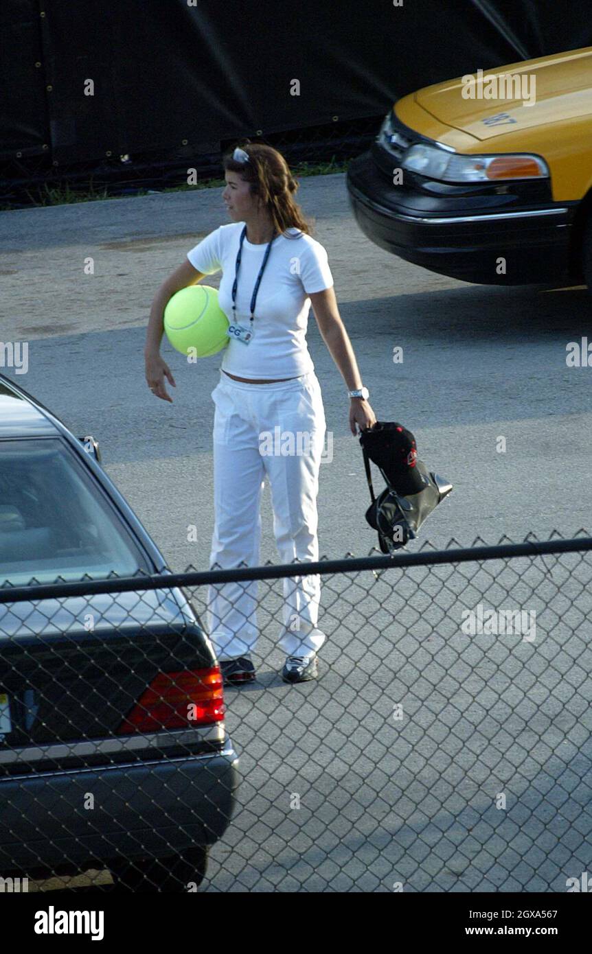 Emerson Fittipaldi with his third wife at the NASDQ Tennis Tournament ...