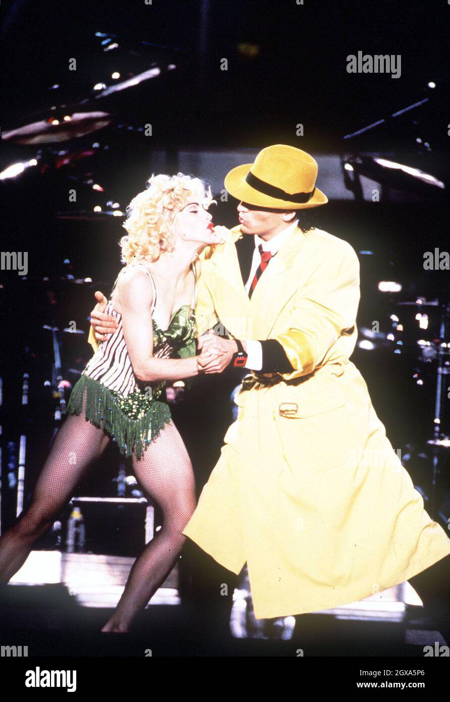 Madonna Performing live on stage during her tour Stock Photo - Alamy