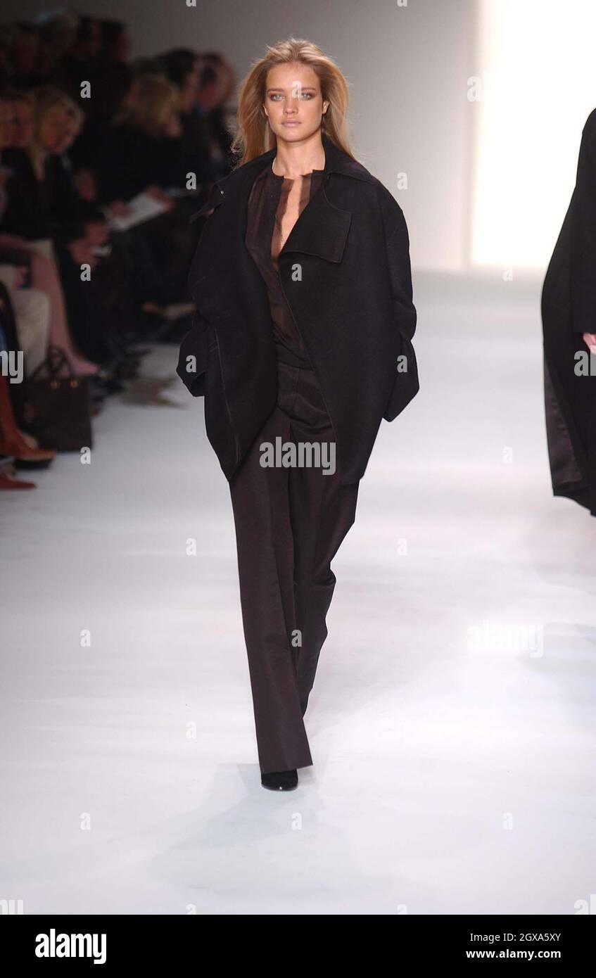 Model on the catwalk for the Calvin Klein Fashion Show at her Fall ...