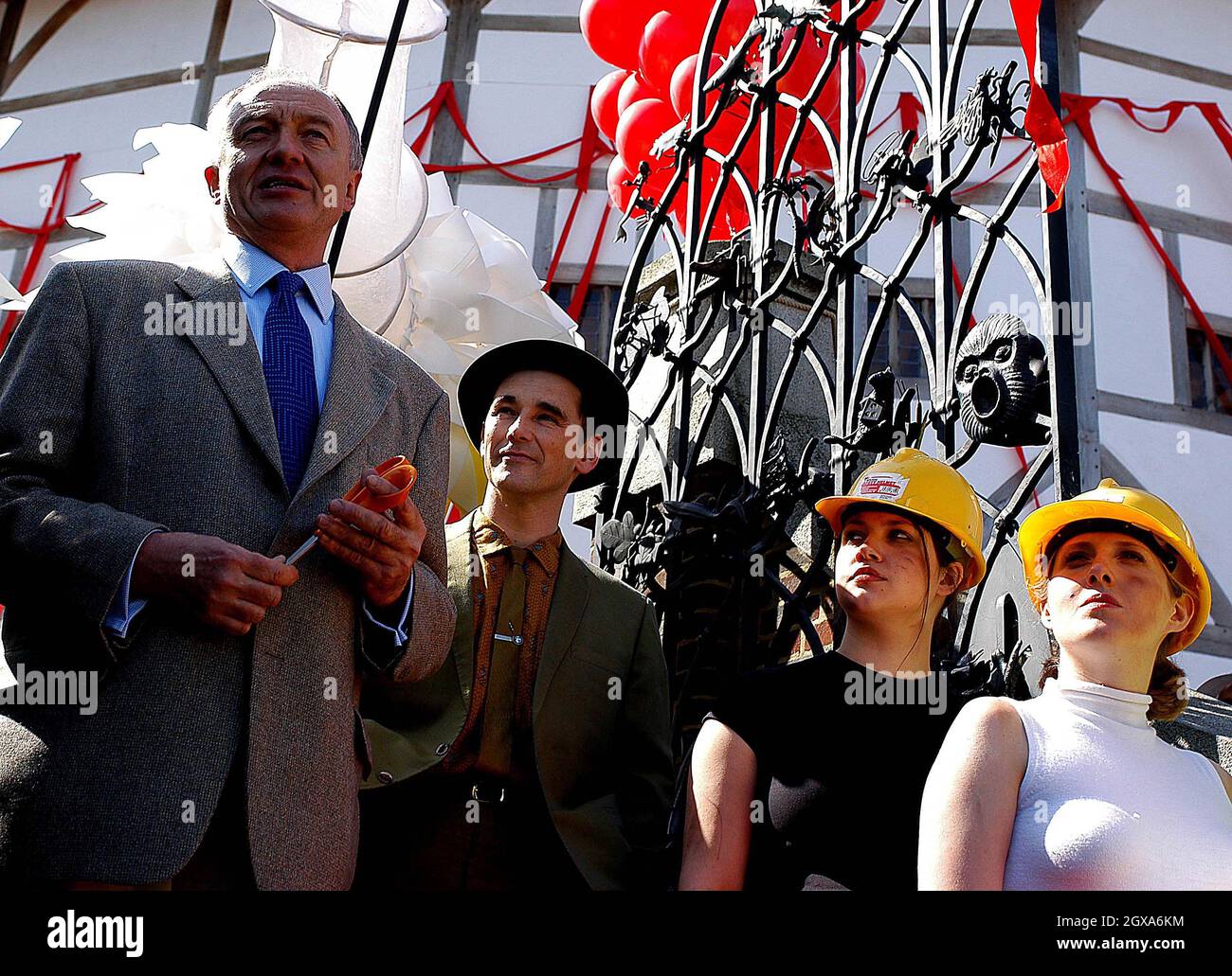 Mark Rylace, Artistic Director of the Globe Theatre, listens to Ken ...